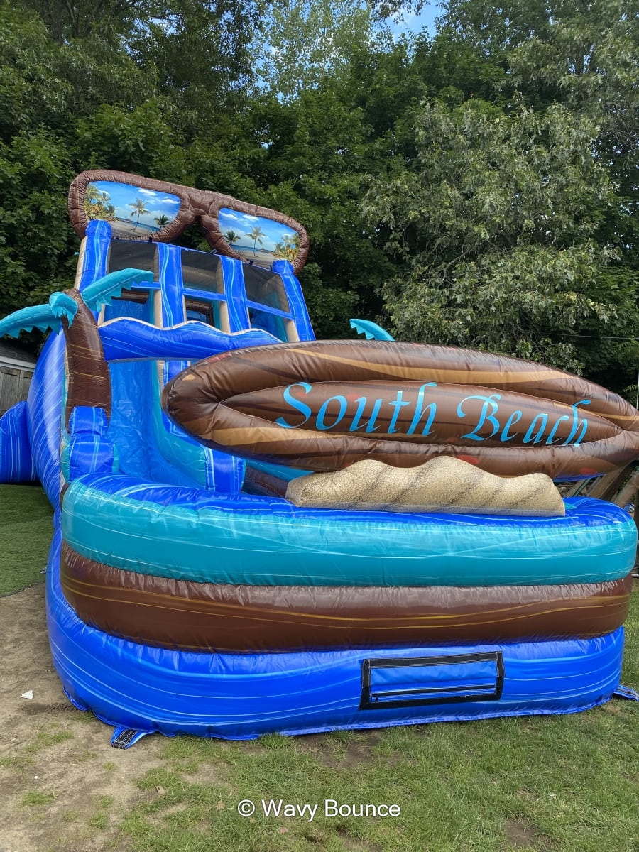 WATERSLIDES!!! - Wavy Bounce Bouncy House Water Slides Inflatables ...
